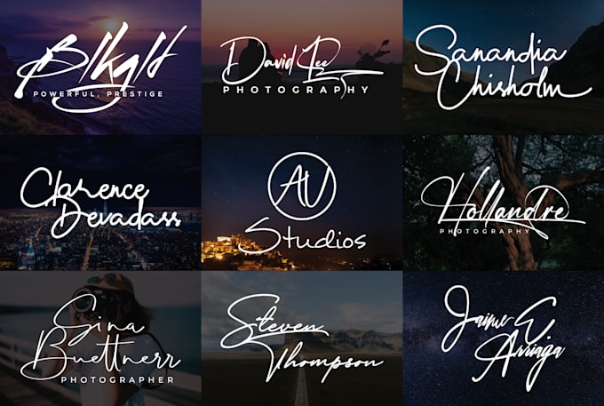 Design signature or font or photography or text logo by Ipixeler | Fiverr