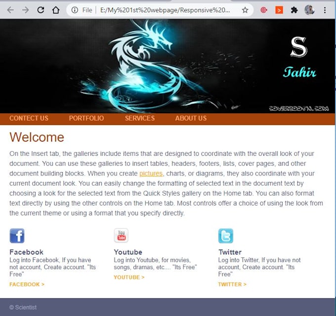Create a custom, static and responsive website with html css by Tahir ... Create a custom, static and responsive website with html css by Tahir ...