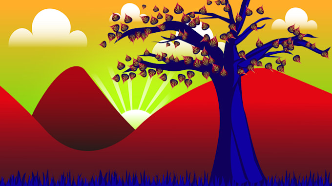 Design you a colorful flat art illustration by Jojimoji | Fiverr