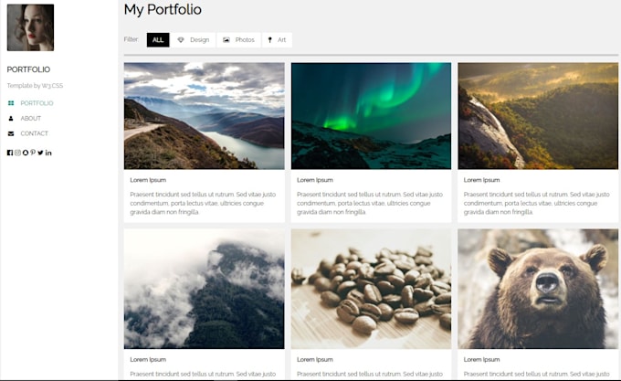 Create Responsive Portfolio Using Html5 Css3 Js By Hamzashadeau Fiverr 7058
