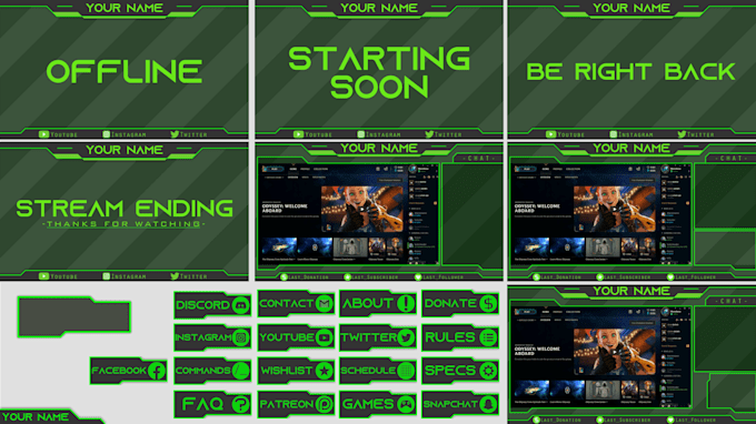 Design a twitch stream layout and panels by Sassooboy | Fiverr