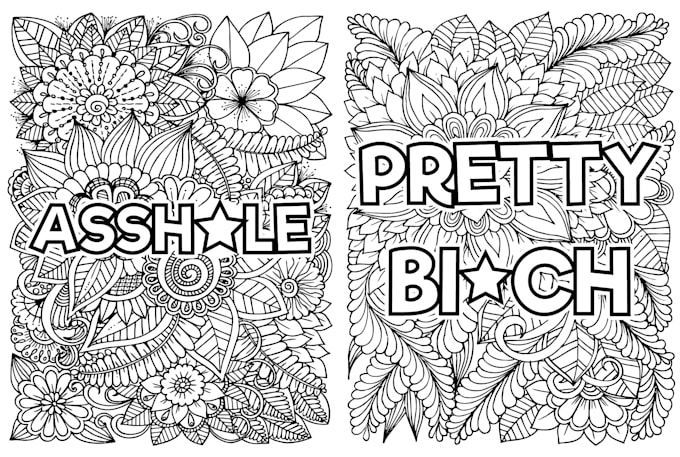 Design complex adult word coloring book pages for amazon kdp by ...