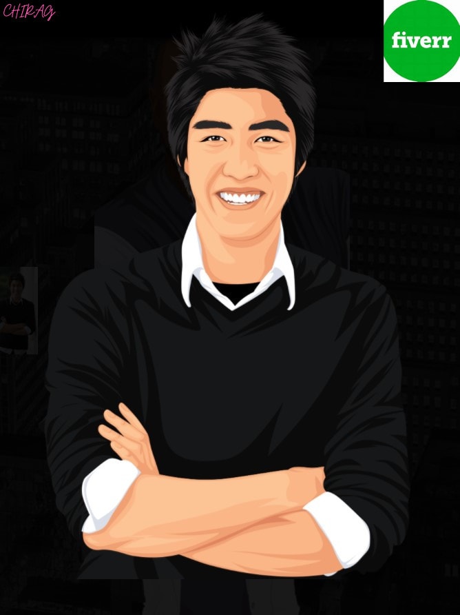 Draw vector cartoon portrait of yourself in a 24 hours by Chirag2822 ...