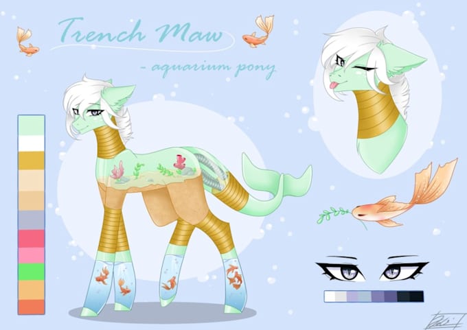 Do a reference sheet of your mlp oc by Rubyart44 | Fiverr