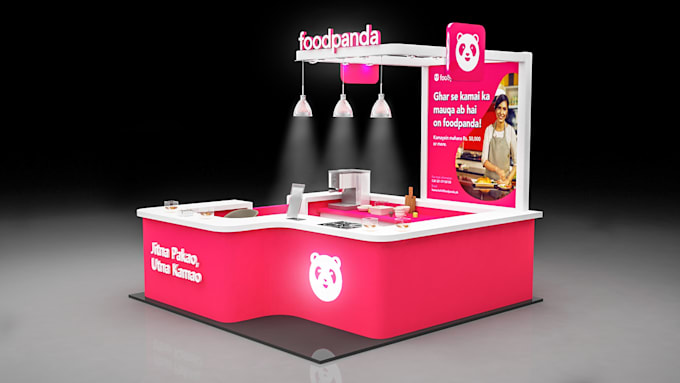 Design your 3d event exhibition booth, stall, kiosk, stand by ...