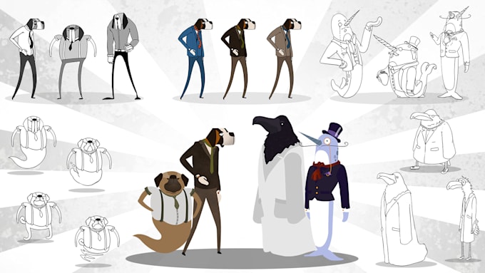 Make 2d animatable character and creature art by Ewijdeveld | Fiverr