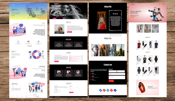 Design mobile friendly portfolio website by Webparadise | Fiverr