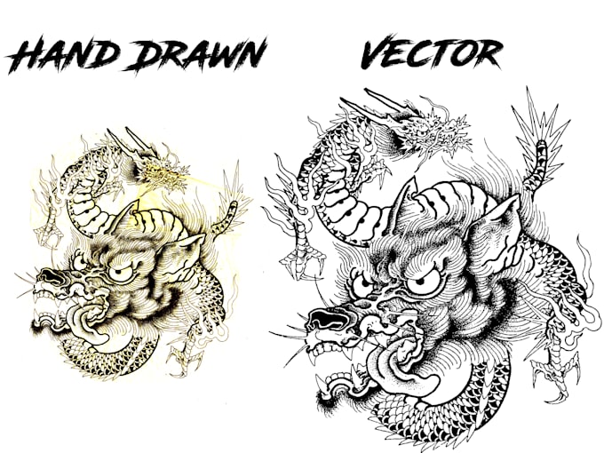 Vector trace your artwork for printing by Huskarl | Fiverr