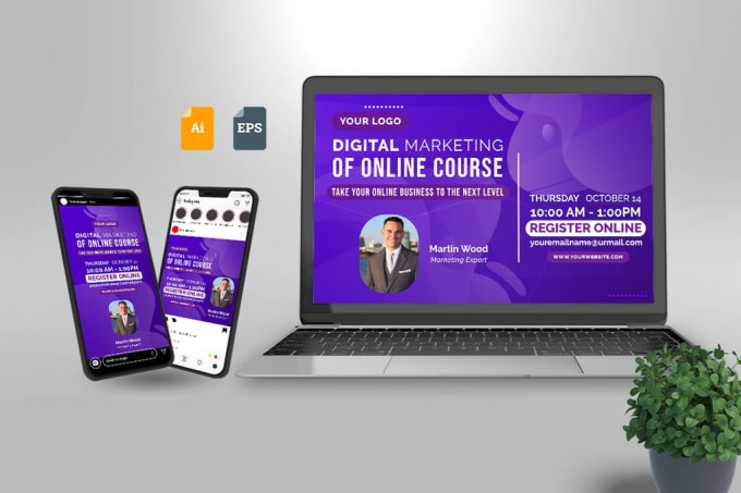 Streaming poster, online poster, social media kit by Ia_solutions | Fiverr