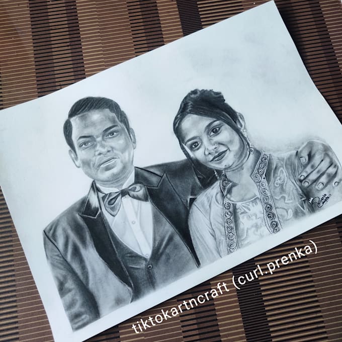 Draw your unique pencil sketch by Curl_prenka321 | Fiverr