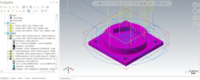 Do cnc programming, cnc design, toolpath, and extract g code by Engr_fd | Fiverr