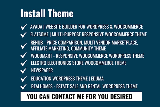 Install wordpress theme and plugin, wordpress theme customization by Tech_towhid | Fiverr