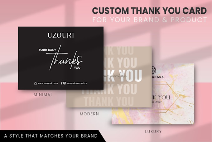Design custom package insert and amazon thank you card by Shanza_amir ...
