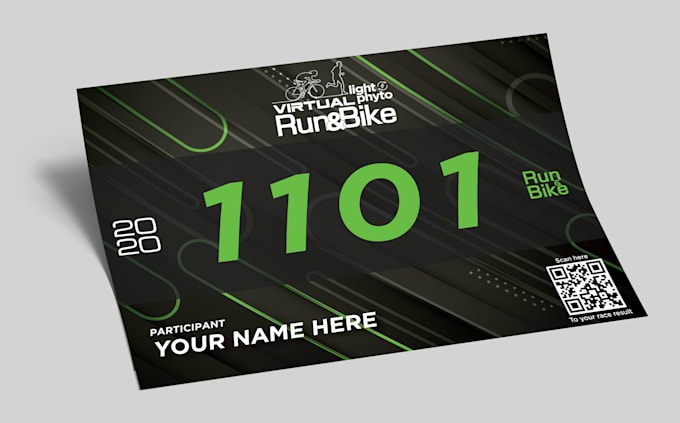 Design cool bib number for your event by Swastigind | Fiverr