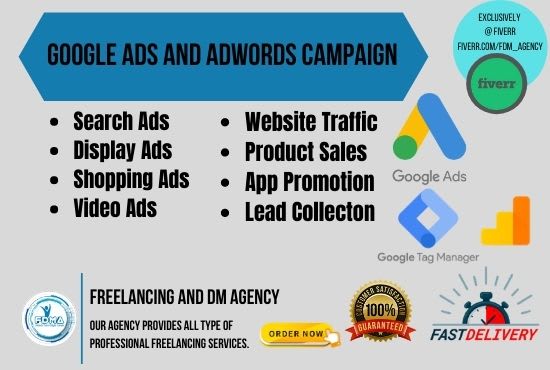 Setup, optimize and manage google ads adwords ppc campaigns by Fdm ... Setup, optimize and manage google ads adwords ppc campaigns by Fdm ...