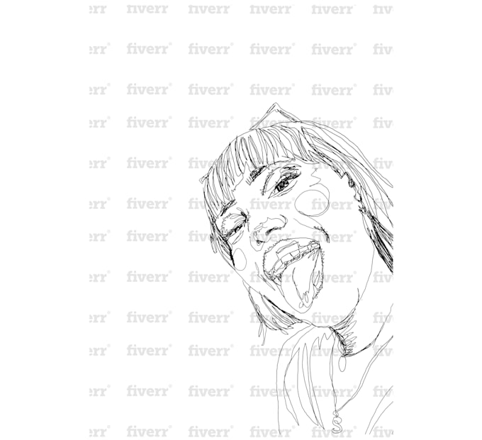 Digital draw using line art by Luckypatcher | Fiverr