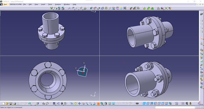 Design 2d and 3d models using catia v5 or solidworks by Zaidiflash | Fiverr