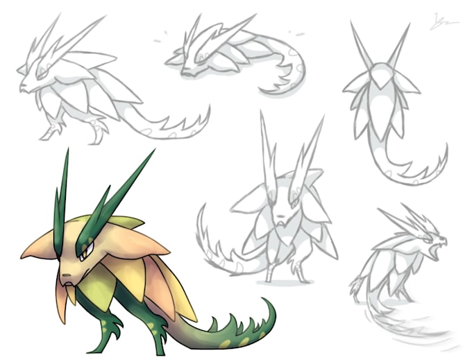 Make a character sheet for a monster creature or fakemon by Xenareee ...
