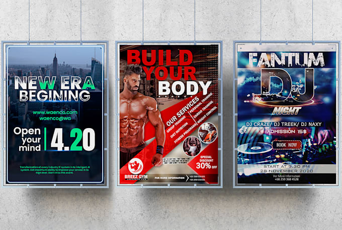 Design flyer posters or brochures for digital and print by Deam_design ...