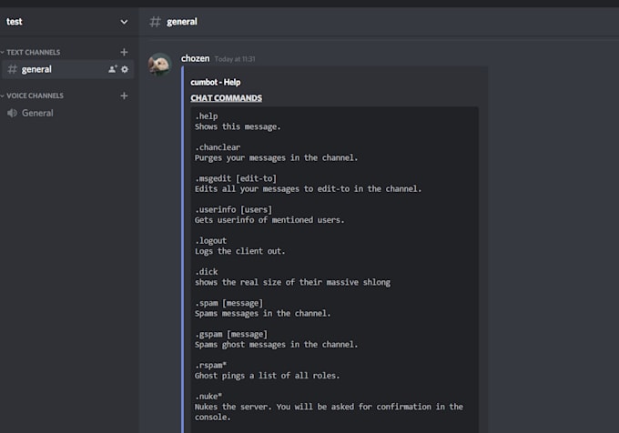 Coding a discord bot for you by Chozen7 | Fiverr