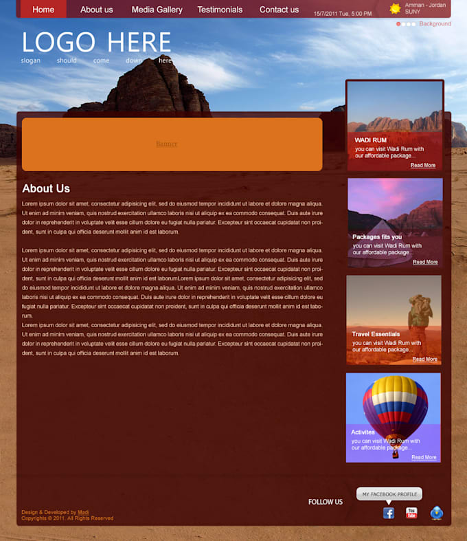 Send travel website psd template by Thenora | Fiverr