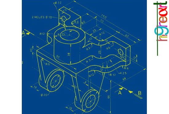 Make 2d mechanical drawing from any rough picture using solidworks by ...