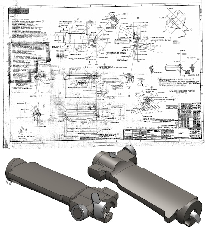 Make 3d models from technical drawings by O_town | Fiverr