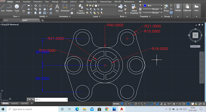 Do autocad 2d mechanical parts design by Princethelord | Fiverr