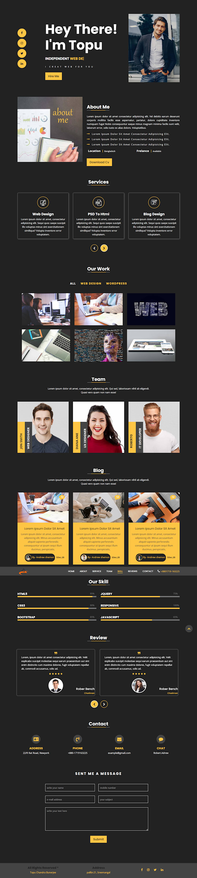 Convert psd to html responsive website by Topuchandra | Fiverr