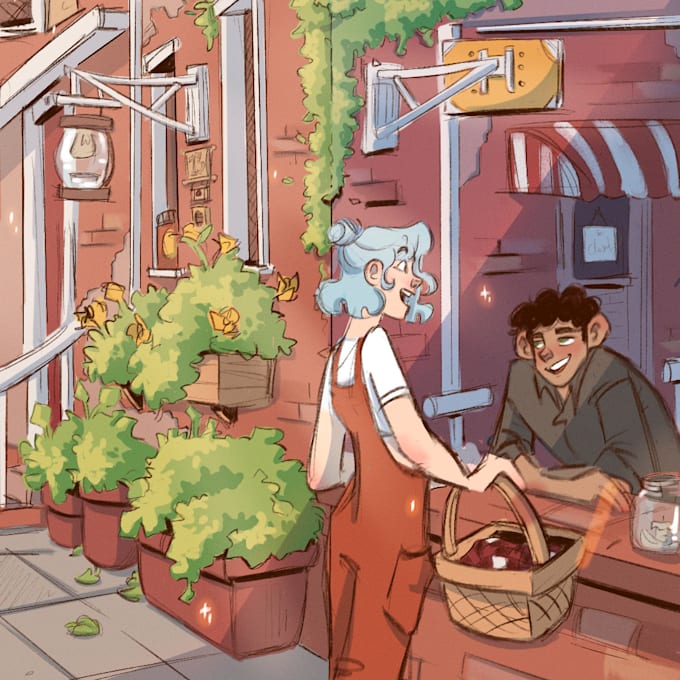 Draw custom digital art illustrations by Wunderly | Fiverr