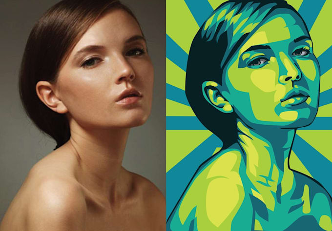 Draw vector portrait from your photos by Nabilandak | Fiverr