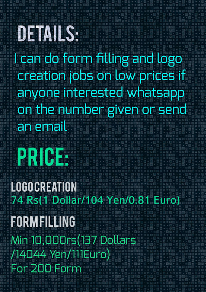 Fill forms and create logo for you by Sanjayramesh74 | Fiverr