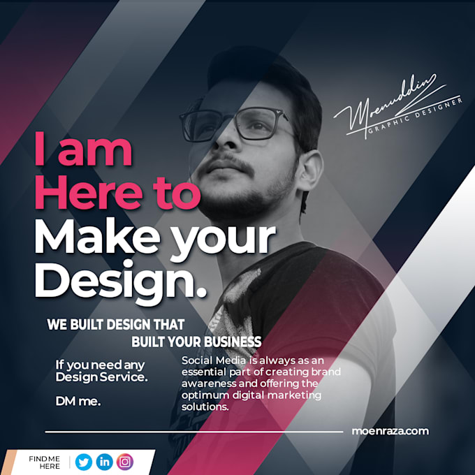 Create custom social media post graphics for any platform by Moenraza ...