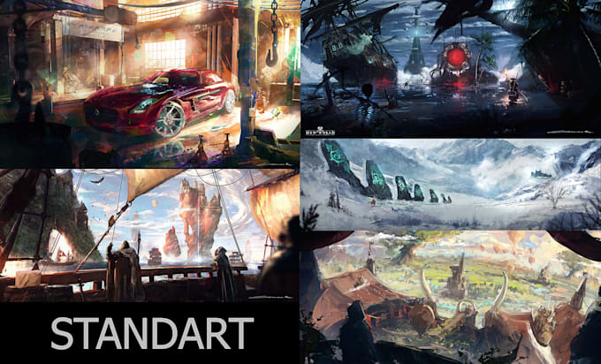 Make a professional concept art or illustration by Gknkahraman | Fiverr