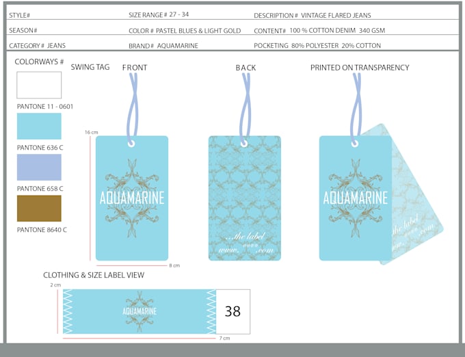 Design a stylish fashion logo, monogram, hang tag, label by ...