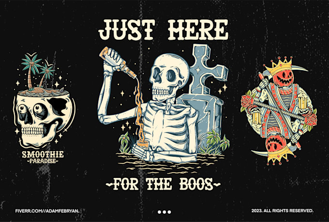 Create edgy skull illustration design by Adamfebryan | Fiverr