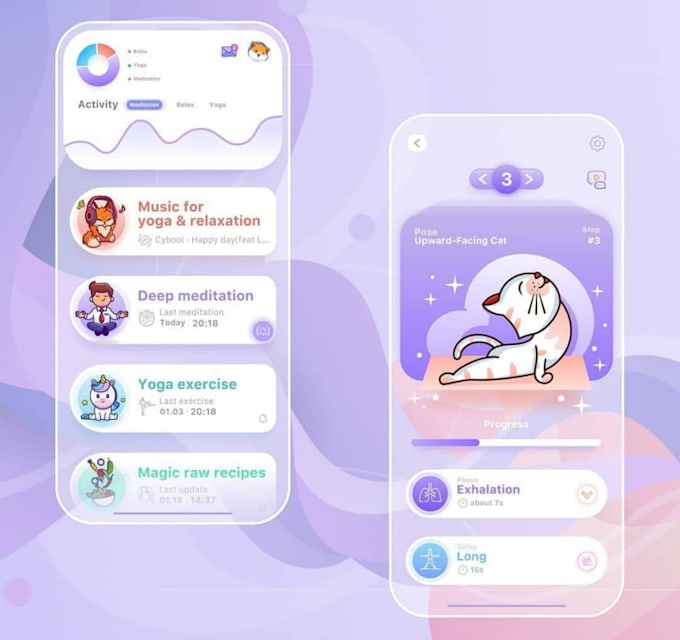 Design glassmorphism ui ux for android,ios mobile app by Kiranmadiha ...