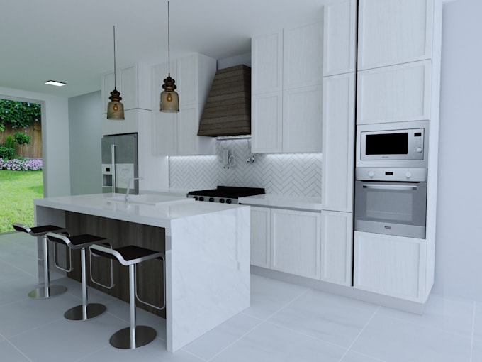Design kitche, wardrobe, and furniture with realistic 3d by Kitchen93 ...