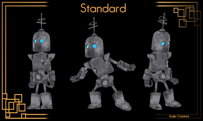 Create low poly custom 3d models of droids assets or weapons by ...