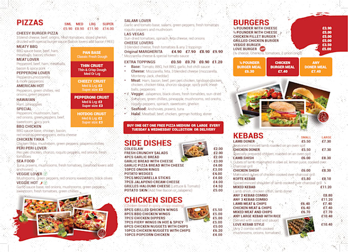 Do an excellent menu design for you by Londondesign77 | Fiverr