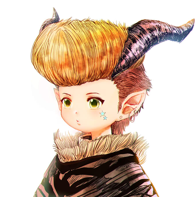 Draw your ffxiv character in my style by Aphin123 | Fiverr