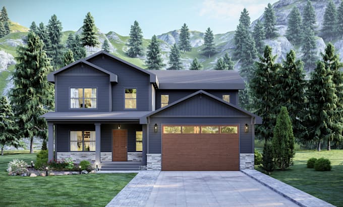 3d modeling home design house exterior architectural 3d rendering ...