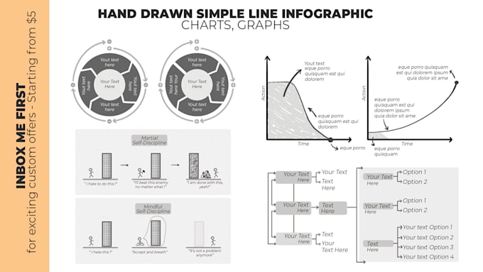 Draw infographic, sketches, charts, business concepts, processes by ...