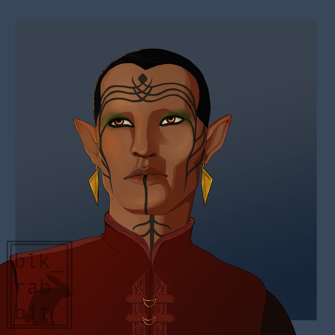 Create a simple oc character portrait for you by Blk_rabbit | Fiverr