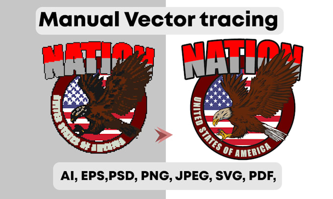 Do clean vector tracing, vector conversion, image to vector, logo vectorization by ...