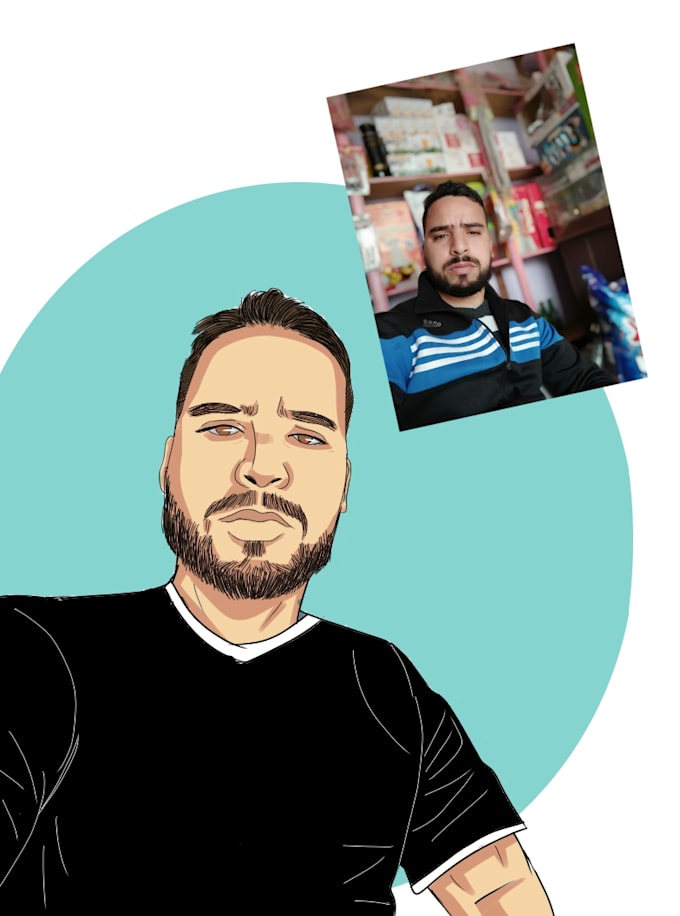 Draw the best line art portrait from your photo by Mpunch | Fiverr