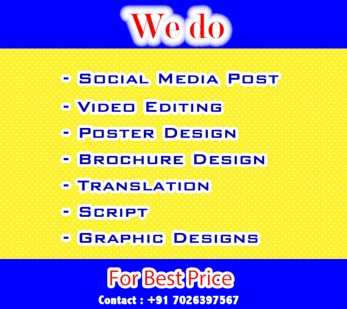 Poster designs,video editing,kannada translation,voice over by Jithin ...