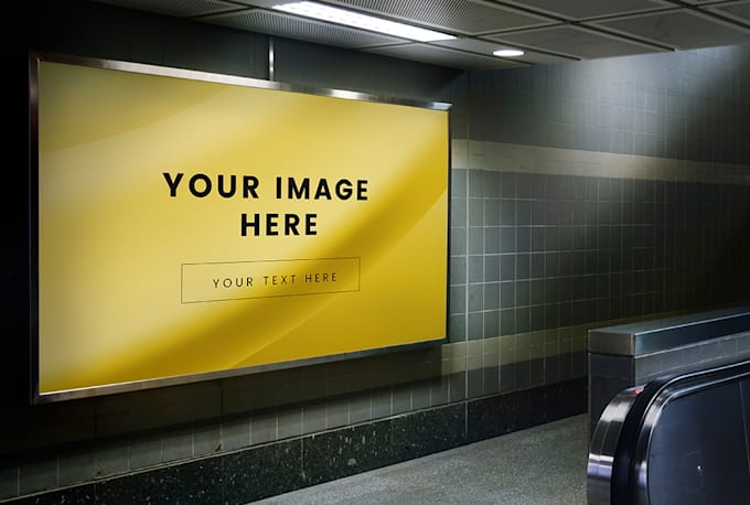 Put your image, photo or logo into a frame poster mockup by Taller153 ...