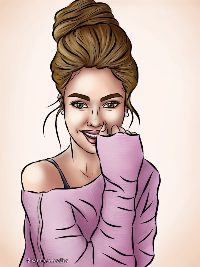 Draw a digital portrait in different styles by Xannasdoodles | Fiverr
