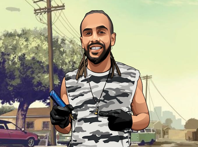 Turn your photo into a gta 5 style vector portrait by Agil07 | Fiverr